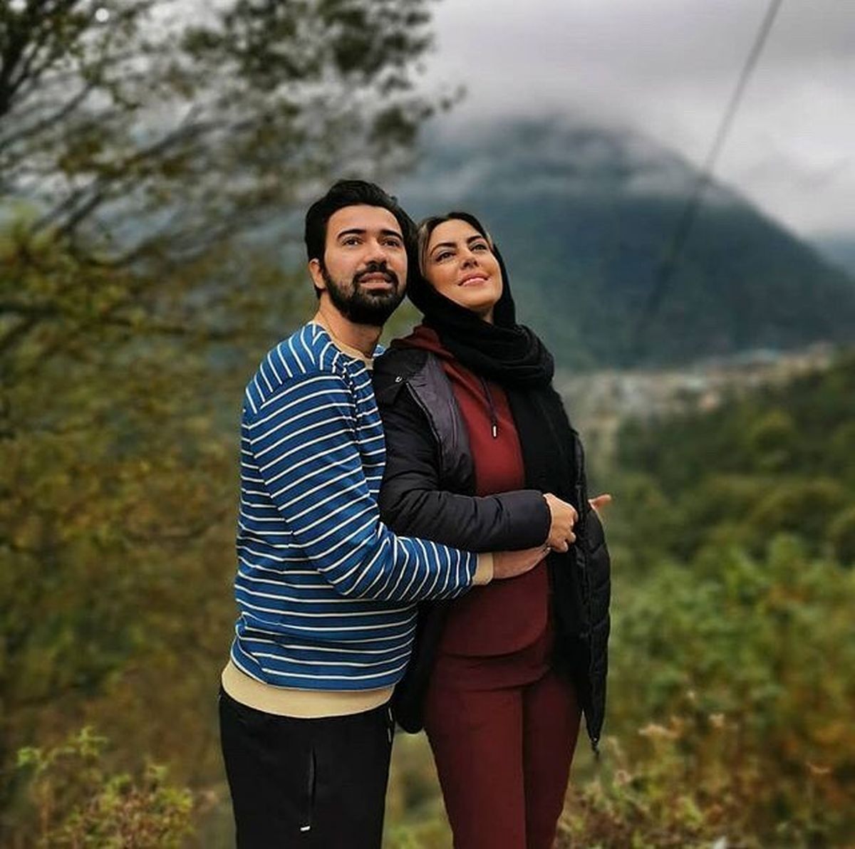 عکس خصوصی زن و شوهری خانم بازیگر مشهور در شمال عکس روزنو